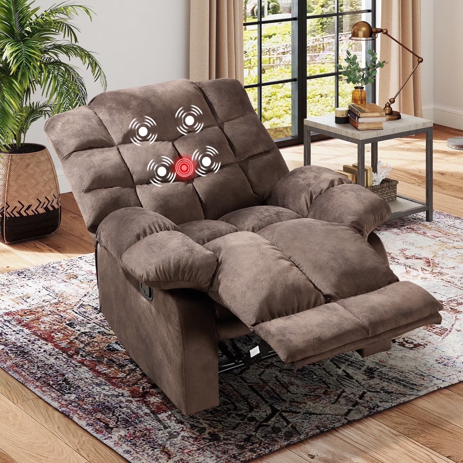 Bonzy Home Massage Recliner Chair with Heat and Vibration Manual Recli
